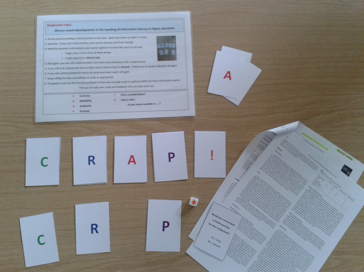 The CRAP! Game: a Lagadothon 2016 case study – Information Literacy Website