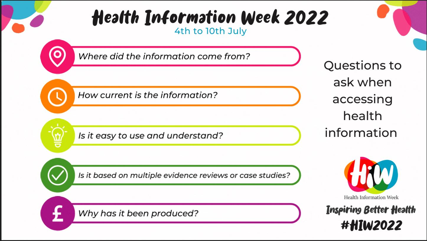Health Information Week 2022 #HIW2022 – Information Literacy Website